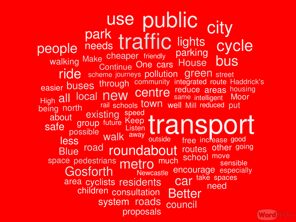 Blue House Roundabout – Word Cloud of important issues raised at ...